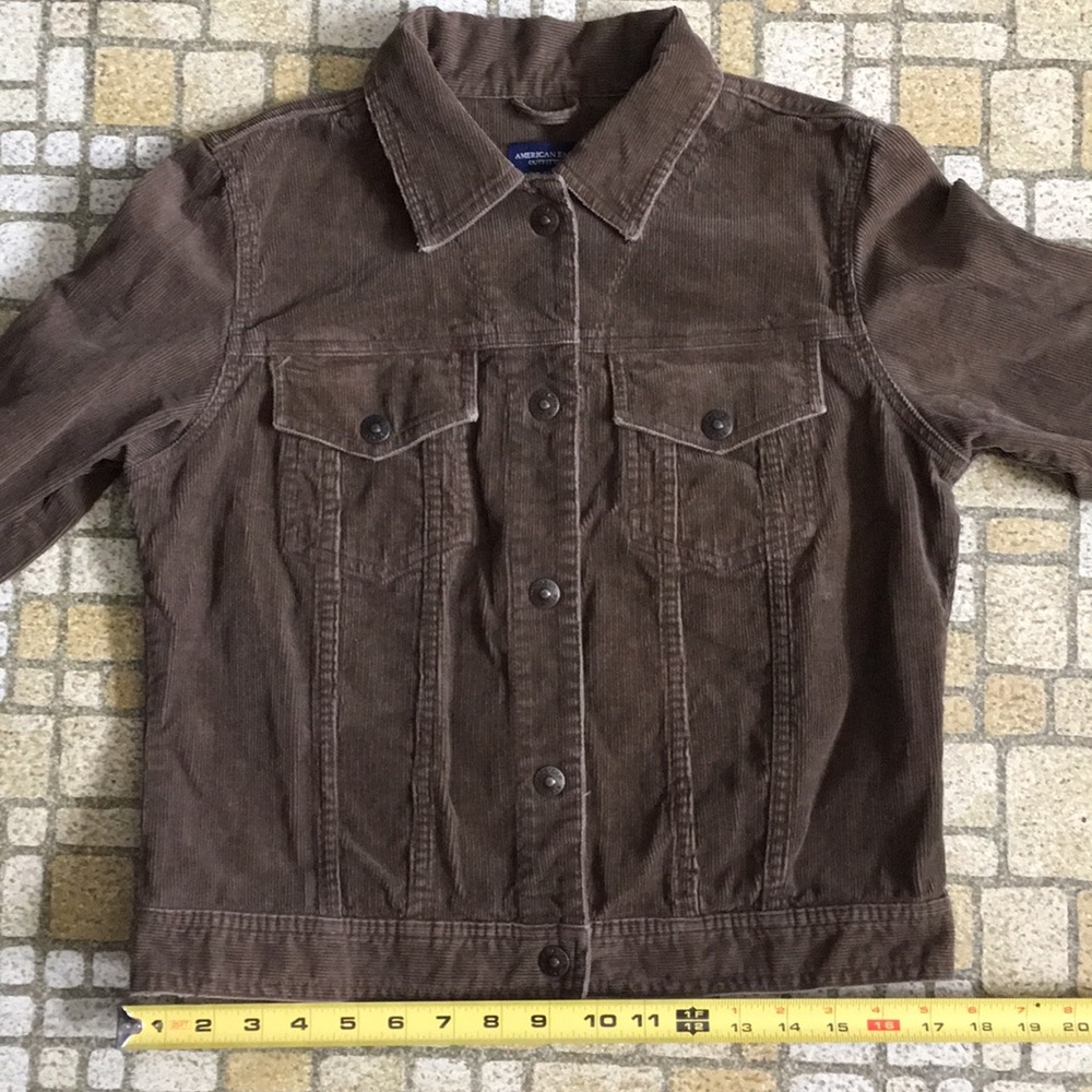 Aeo Brown Corduroy Trucker "Jeans" Jacket - Gem